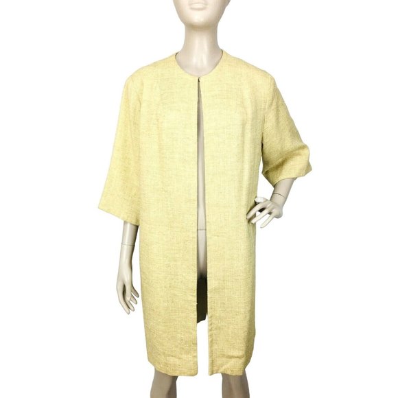 Vintage | Jackets & Coats | Vintage 96s Edith Flagg Beige Linen Open ...